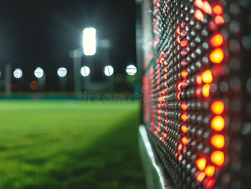 Scoreboard on Field with Empty Stands Graphic Stock Illustration ...