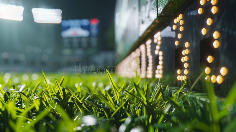 Scoreboard on Field with Empty Stands Graphic Stock Illustration ...