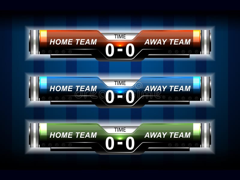 Scoreboard football soccer stock vector. Illustration of score - 84487384