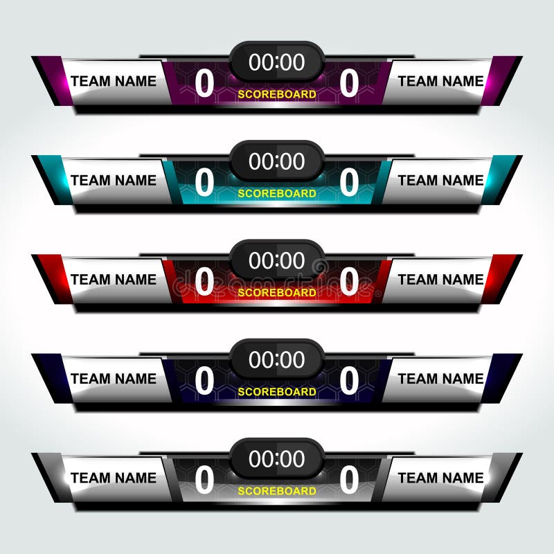 Scoreboard football soccer stock vector. Illustration of championship ...