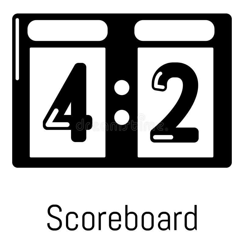 Scoreboard Icon, Simple Black Style Stock Vector - Illustration of ...
