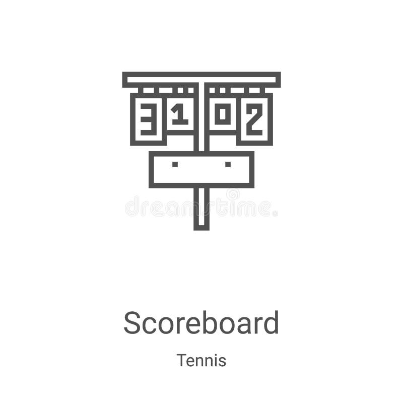 Scoreboard Icon Vector from Tennis Collection. Thin Line Scoreboard ...