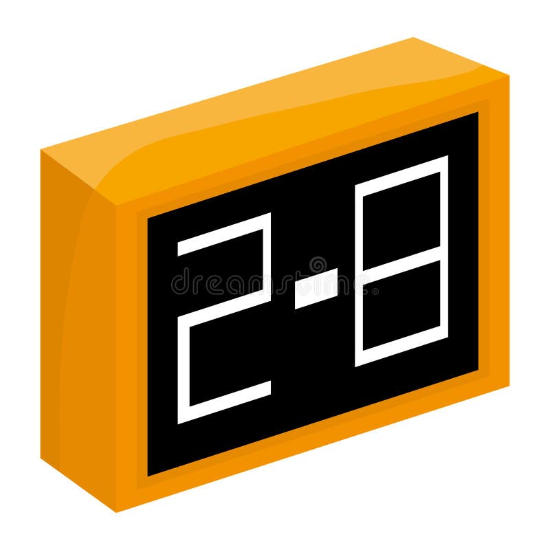 Scoreboard Icon Yellow Black Stock Illustration - Illustration of clock ...