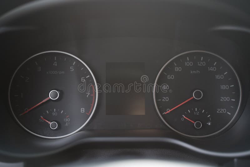 Scoreboard of Indicators of Automobile. Speedometer and Tachometer ...