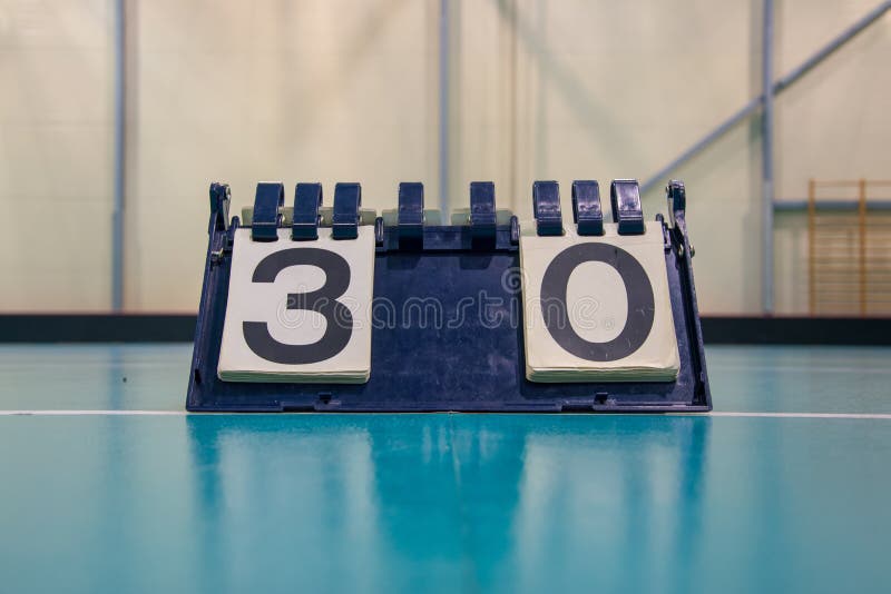 Scoreboard Inside the Gym on the Floor Stock Image - Image of inside ...
