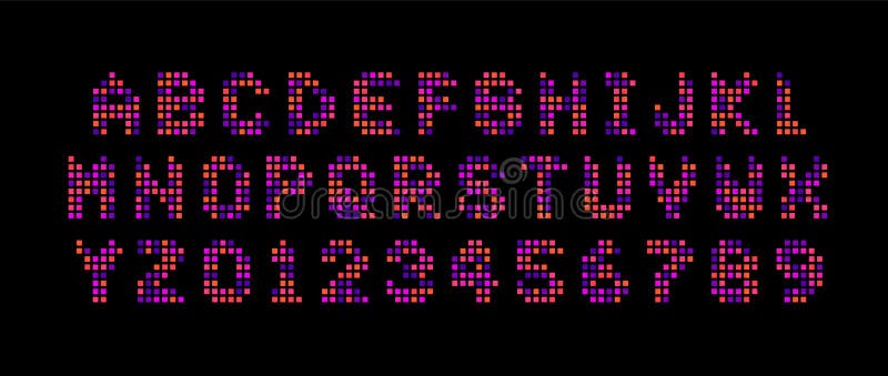 Digital Letters and Numbers Set. Scoreboard Style Alphabet Stock Vector ... Digital Letters and Numbers Set. Scoreboard Style Alphabet Stock Vector ...
