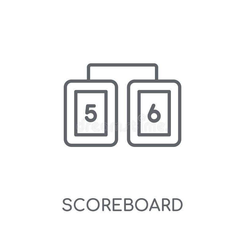 Scoreboard Linear Icon. Modern Outline Scoreboard Logo Concept O Stock ...