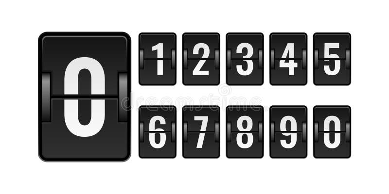 Scoreboard Mechanical. Numbers for Counter. Flipping Watch Panel ...
