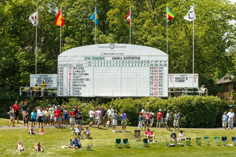 Scoreboard at the Memorial Tournament Editorial Photo - Image of ...
