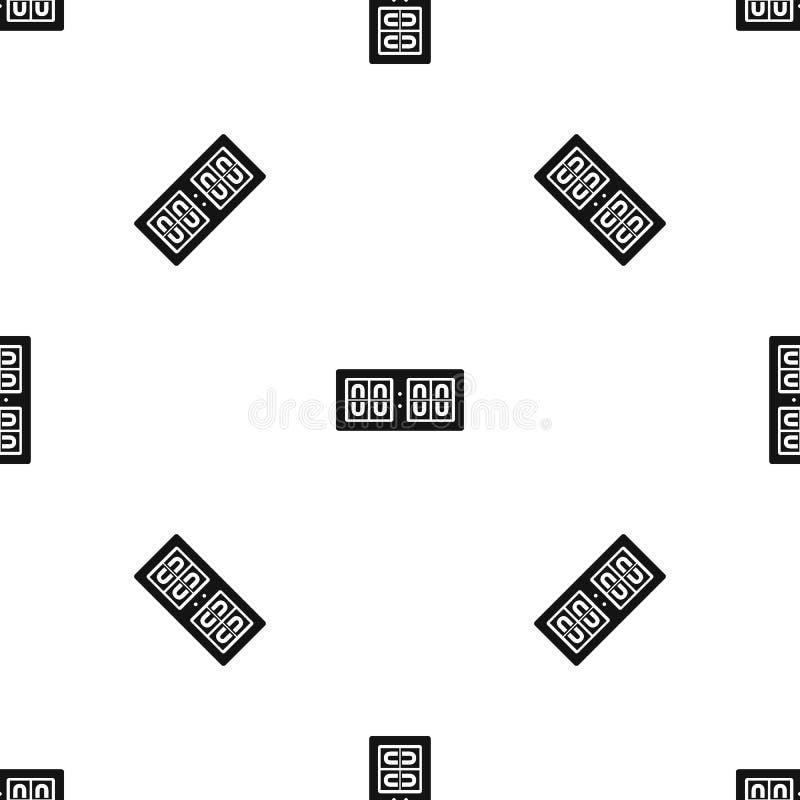 Scoreboard Pattern Seamless Black Stock Vector - Illustration of meter ...