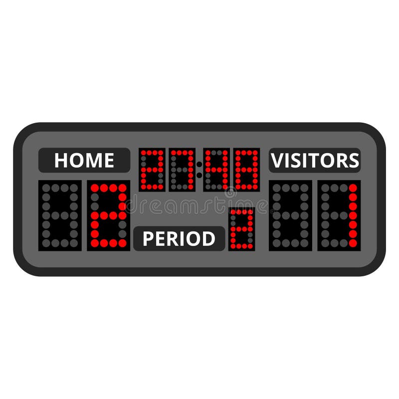 Basketball scoreboard stock vector. Illustration of fonts - 26341133