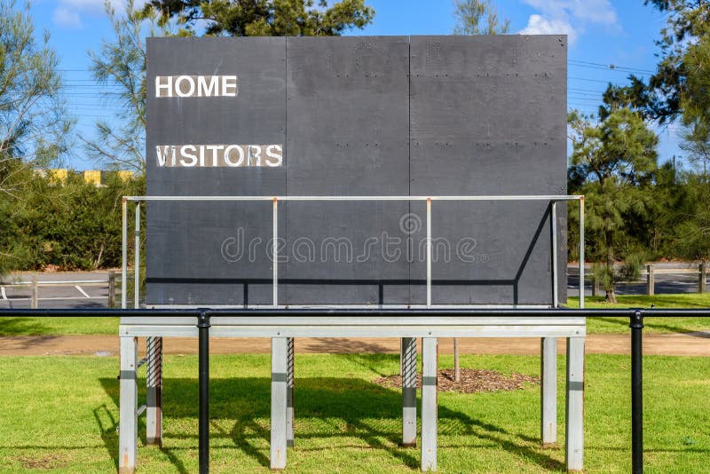 Small Scoreboard in Local Public Park Stock Photo - Image of ground ...