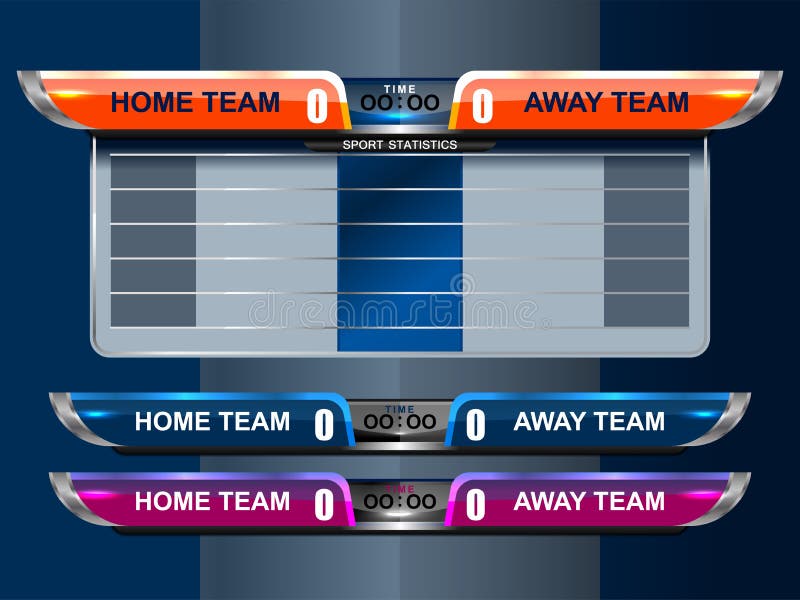 Scoreboard Sport Elements stock vector. Illustration of match - 87291949