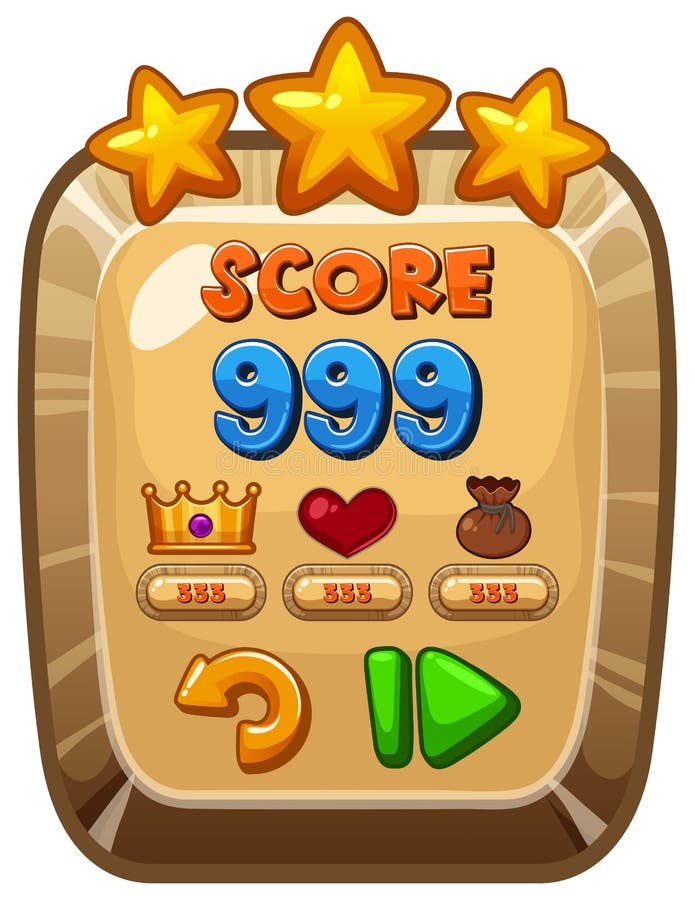 Scoreboard Template for Computer Game Stock Vector - Illustration of ...