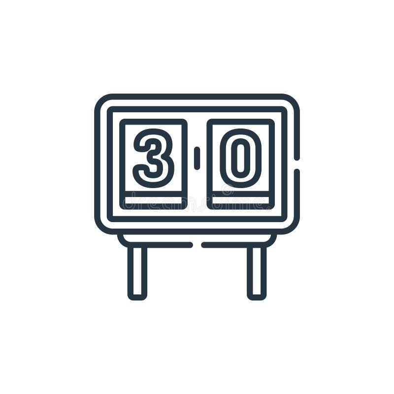 Scoreboard Outline Vector Icon. Thin Line Black Scoreboard Icon, Flat ...