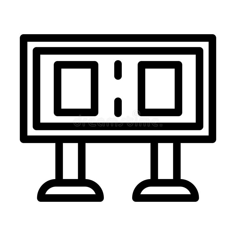 Scoreboard Vector Thick Line Icon for Personal and Commercial Use Stock ...