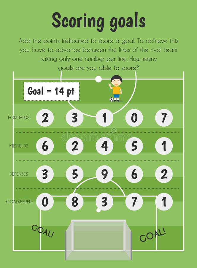 Scoring Goals Educational Sheet. Primary Module for Numerical Ability ...