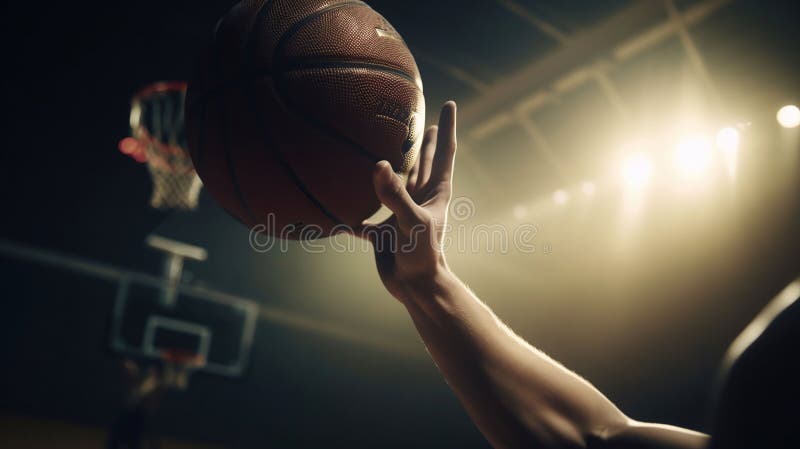 Scoring the Winning Points at a Basketball Game, Generative Ai Stock ...