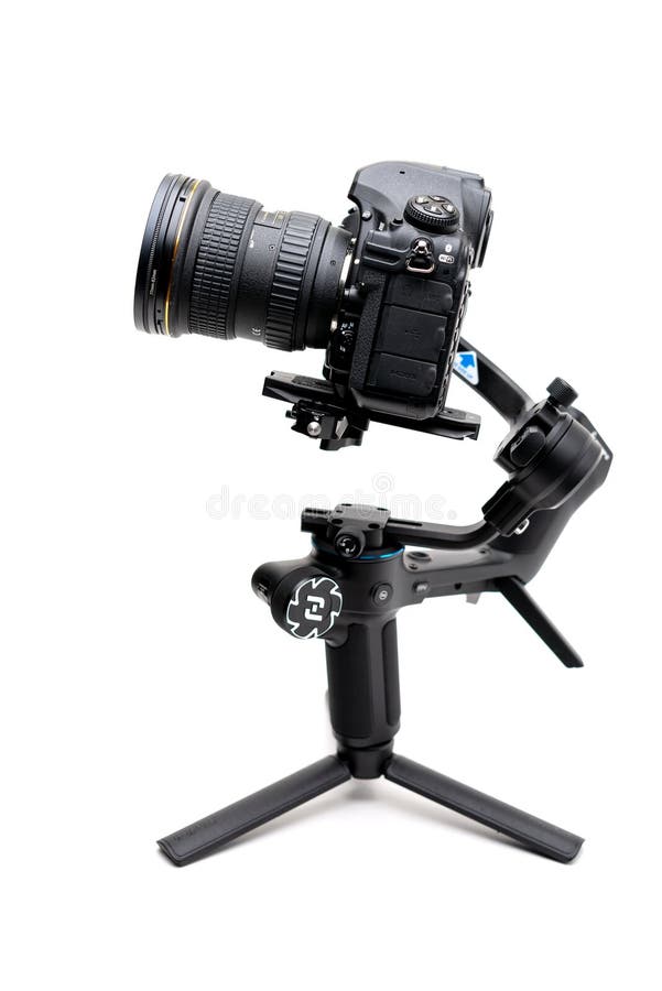 Scorp 2 Motorized Gimbal Stabilizer with Camera on White Background ...
