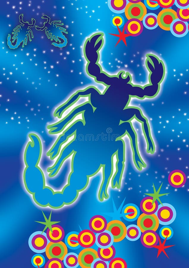 Scorpio stock illustration. Illustration of cosmos, horoscope - 2310829