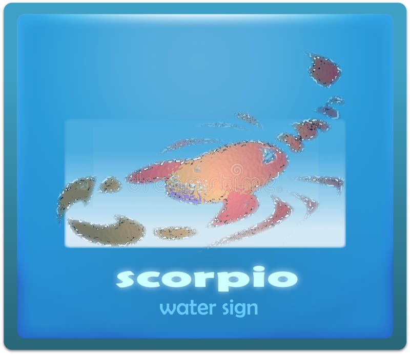 Scorpio- water zodiac sign stock illustration. Illustration of crab ...