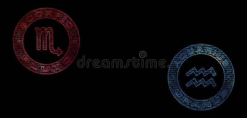 Scorpio and Aquarius Compatibility Stock Illustration - Illustration of ...