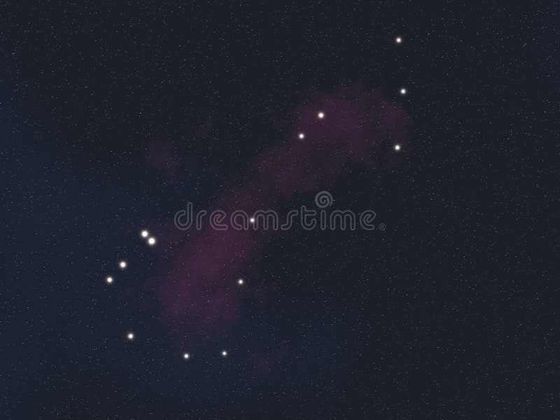 Scorpio Constellation Stars in Outer Space Stock Illustration ...