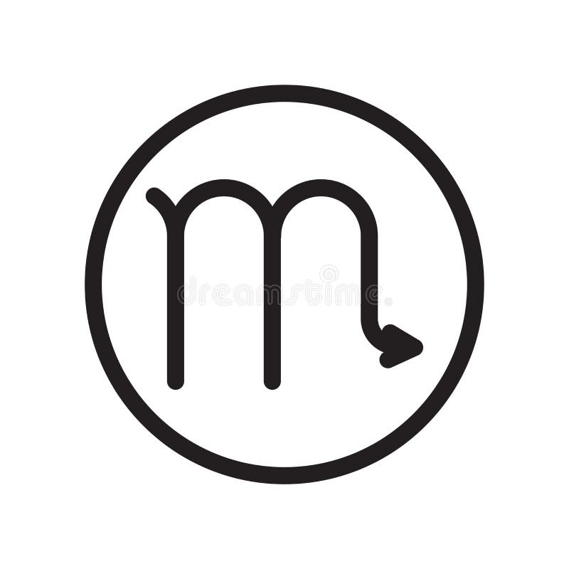 Scorpio Icon Vector Outline Illustration Stock Vector - Illustration of ...