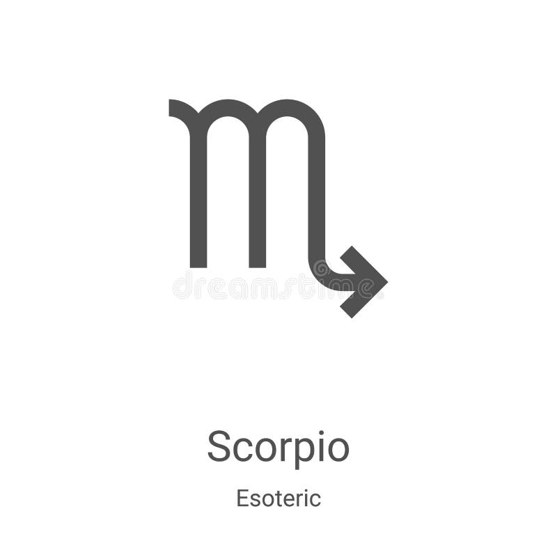 Outline Scorpio Vector Icon. Isolated Black Simple Line Element ...