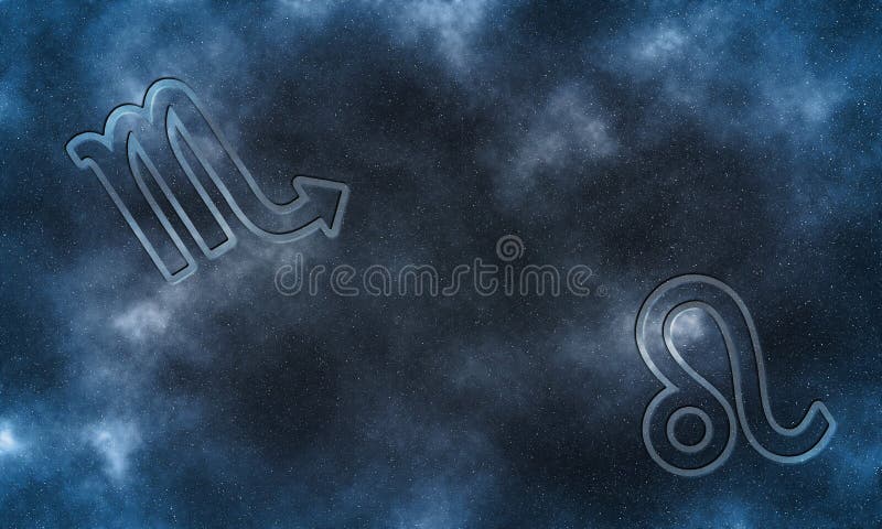 Scorpio and Leo Compatibility Stock Illustration - Illustration of ...