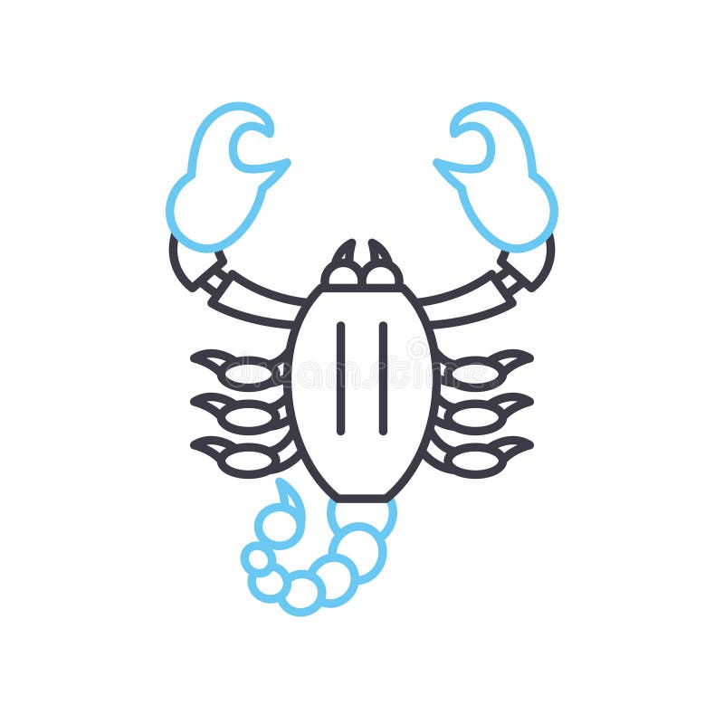 Scorpio Line Icon, Outline Symbol, Vector Illustration, Concept Sign ...