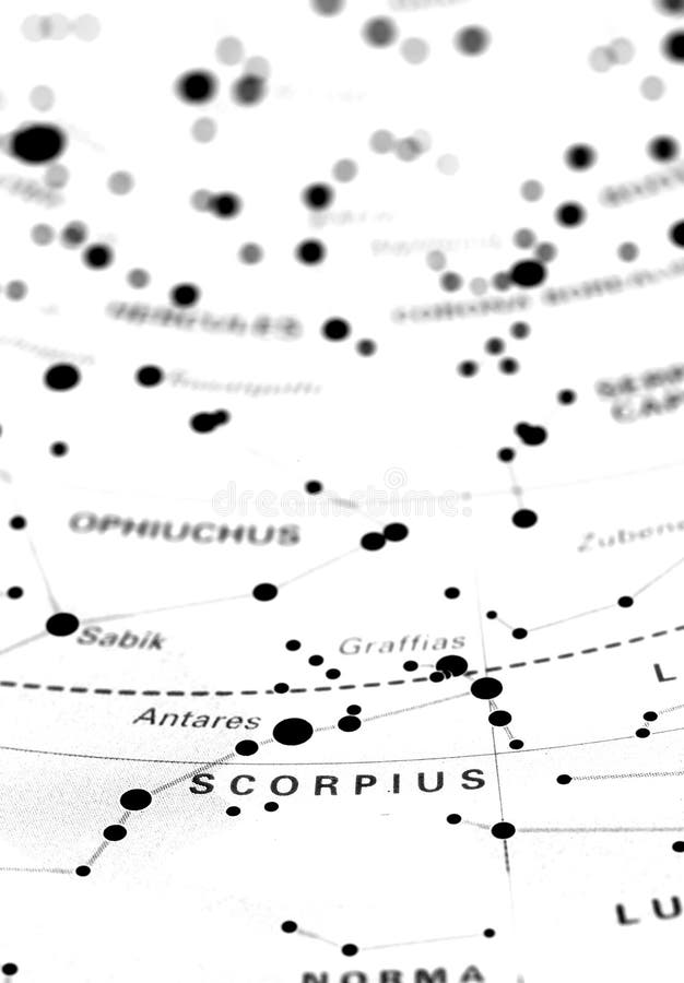 Scorpio on star map B stock photo. Image of sign, star - 34525152