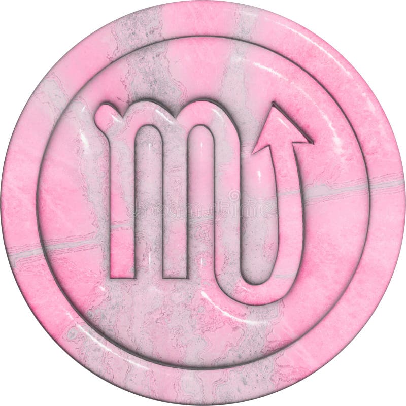 Scorpio. Three-dimensional Button in the Form of a Coin with a Zodiac ...