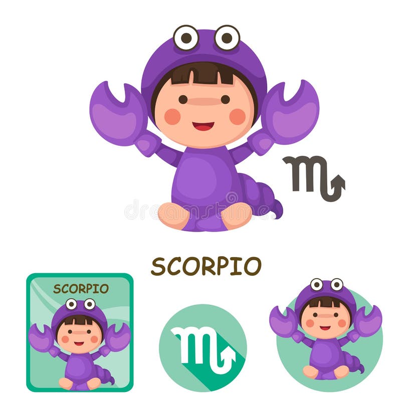 Scorpio Vector Collection. Zodiac Signs Stock Vector - Illustration of ...