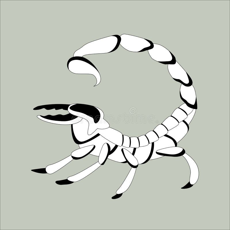 Scorpio Vector Illustration, Black Silhouette Stock Vector ...