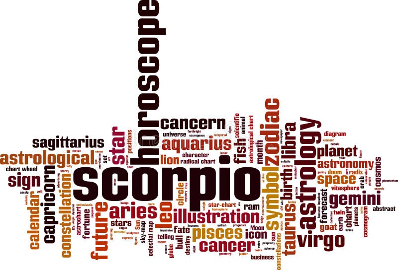 Word Scorpio. Vector Zentangle Object for Decoration Stock Vector ...