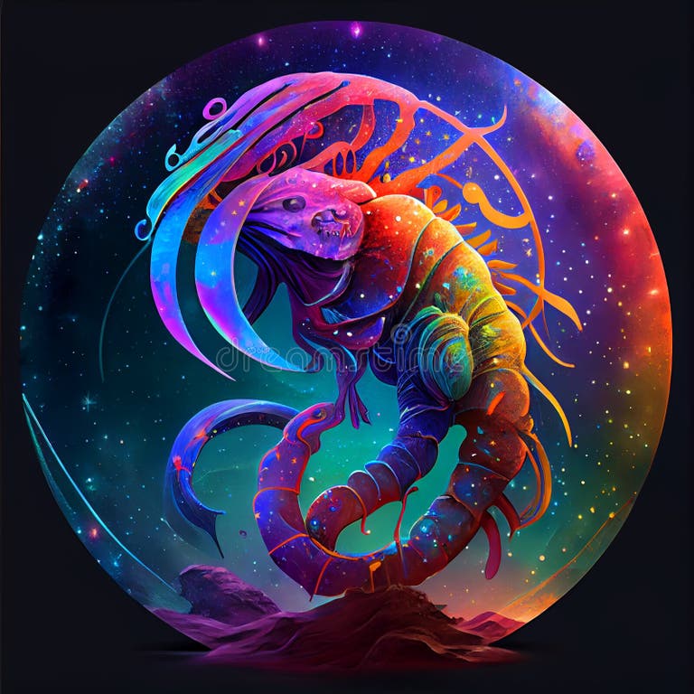 Scorpio Zodiac Sign Created with Generative Ai Stock Illustration ...