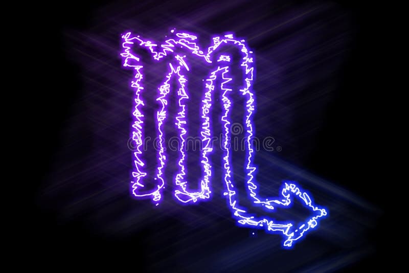 Scorpio Zodiac Sign, Violet Glow, Scorpio Stock Illustration ...