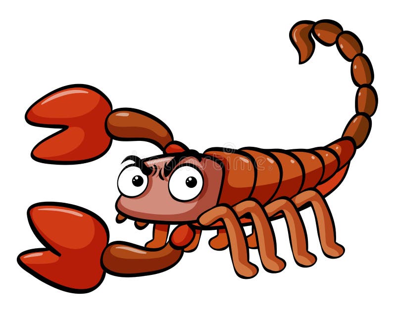 Scorpion - With Clipping Path Stock Illustration - Illustration of ...