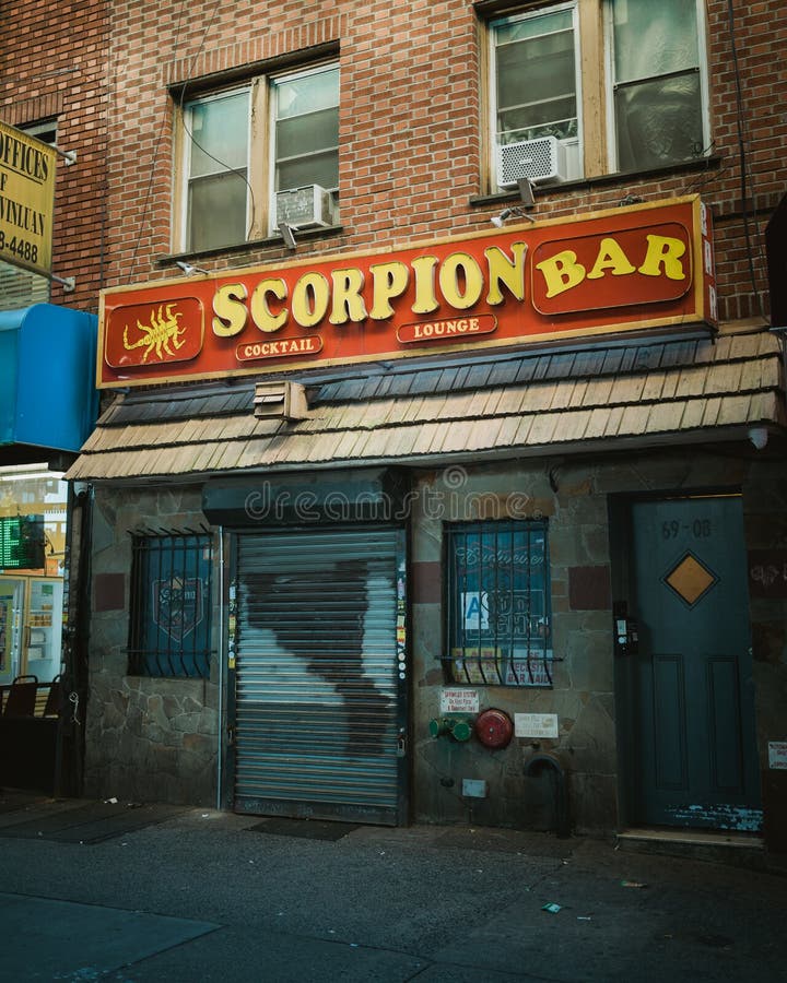 Scorpion Bar, Queens, New York Editorial Stock Photo - Image of brick ...