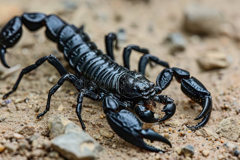 A Scorpion, Close-up. Generative AI Stock Illustration - Illustration ...