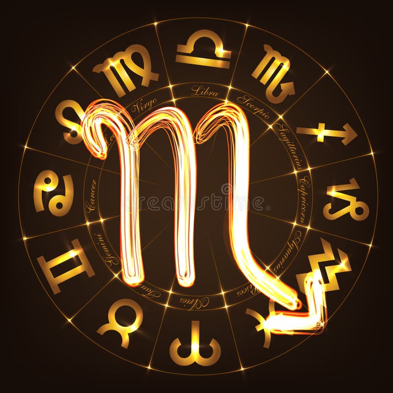 Scorpion De Signe De Zodiaque Illustration de Vecteur - Illustration of ...