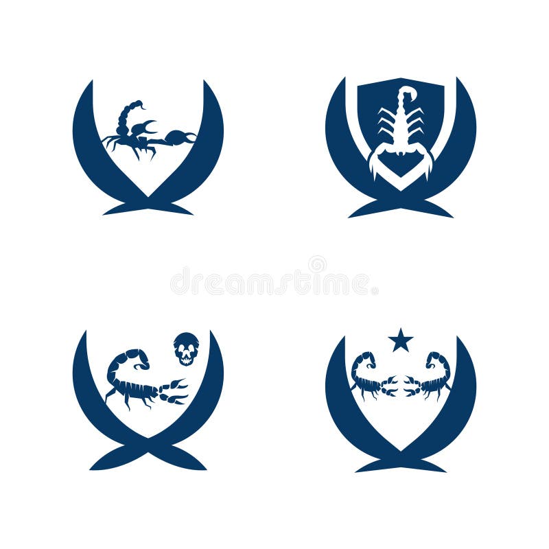 Scorpion Icon and Symbol Vector Template Stock Vector - Illustration of ...