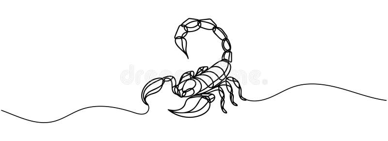 Scorpion Sketch. Predatory Animal in Vintage Engraving Style. Hand ...