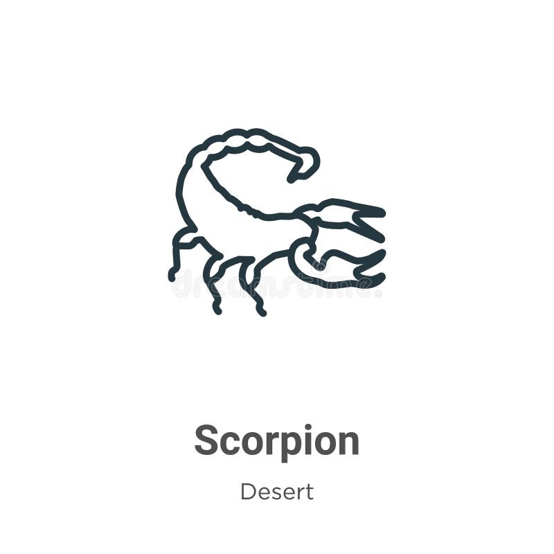Scorpion Outline Vector Icon. Thin Line Black Scorpion Icon, Flat ...