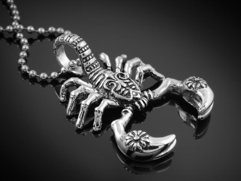 Scorpion Pendant - Stainless Steel Stock Image - Image of steel, female ...