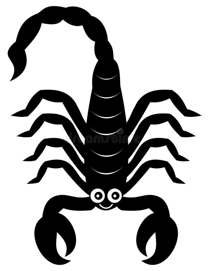 A scorpion shadow black stock illustration. Illustration of cute - 40324784