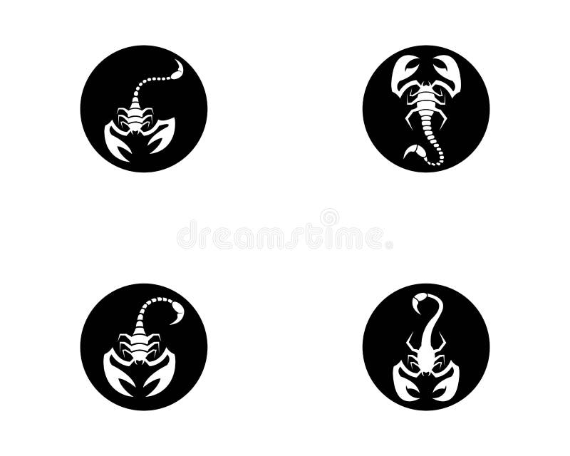 Red Scorpion Symbol Isolated on White Stock Vector - Illustration of ...