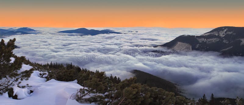 Scotch mist stock photo. Image of smother, sunrise, trees - 12680574