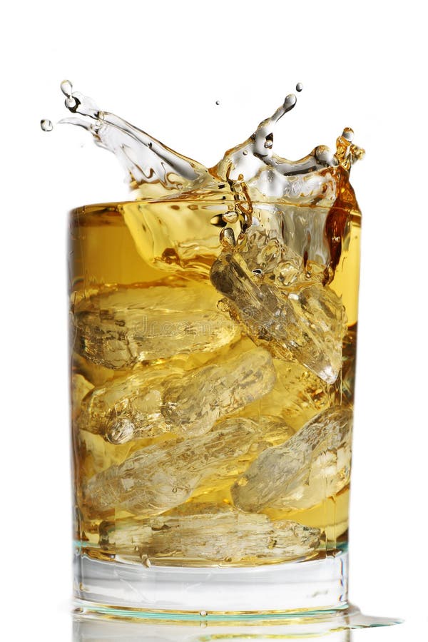 Scotch on the rocks stock photo. Image of glass, action - 3861650
